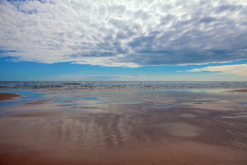Low clouds over the ocean stock image. Image of atlantic - 160502629