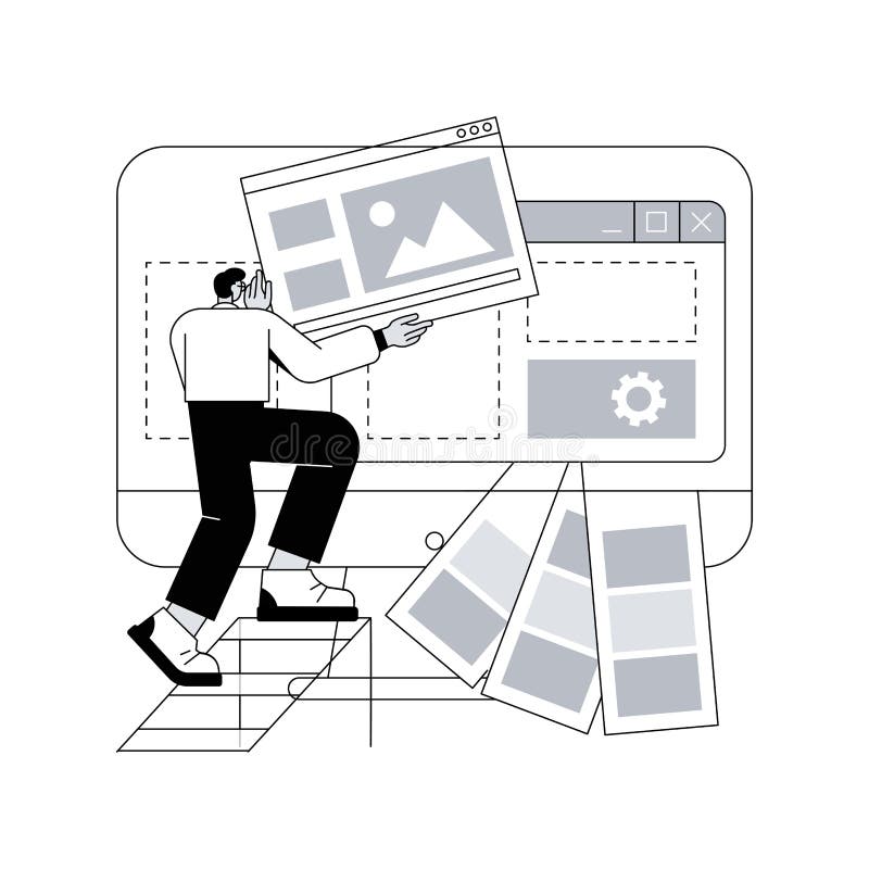 Low Code Development Abstract Concept Vector Illustration Stock Vector
