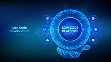 Low Code Platform. Low Code Development Technology Concept. LCDP Easy Coding Stock Vector ...