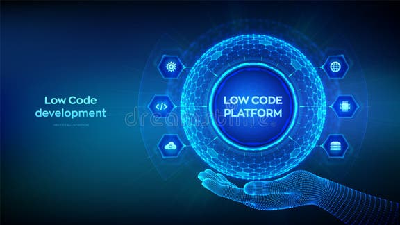 Low Code Platform. Low Code Development Technology Concept. LCDP Easy Coding Stock Vector ...