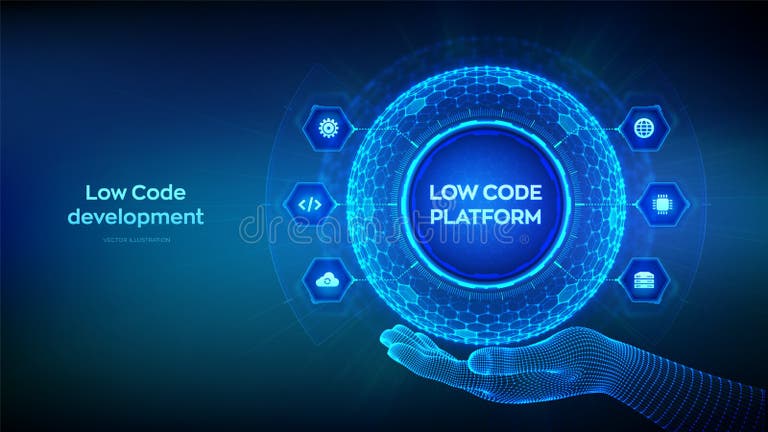 Low Code Platform. Low Code Development Technology Concept. LCDP Easy Coding Stock Vector ...