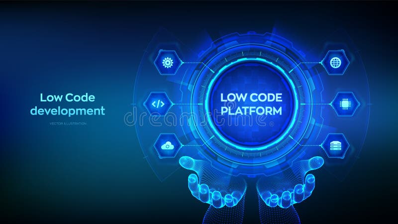 Low Code Platform and No Code Development Technology Concept in ...