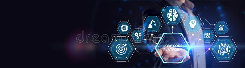 Low Code Software Development Platform Technology Concept Stock Photo ...