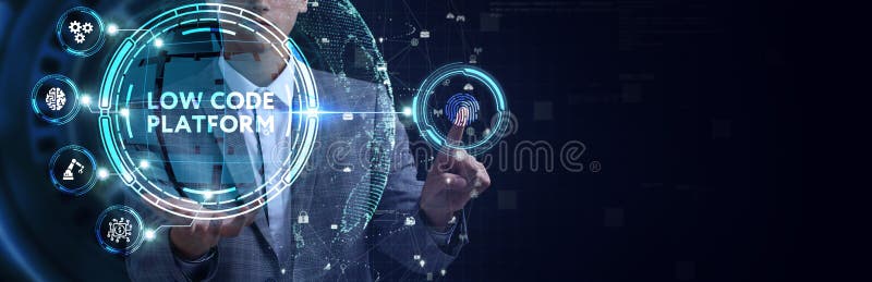 Low Code Software Development Platform Technology Concept Stock Image ...