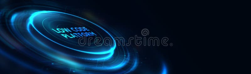 Low Code Software Development Platform Technology Concept. 3d ...