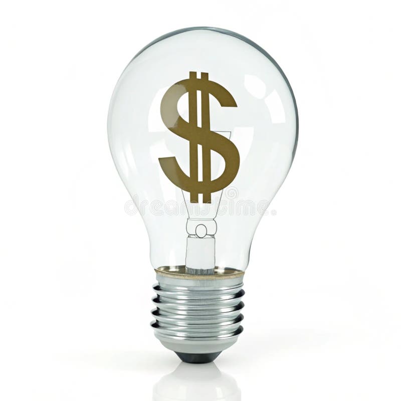 Low Cost Electricity 3D Icon Isolated on White Background Stock ...