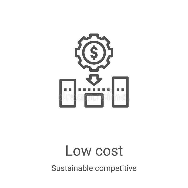 Low Cost Icon Vector from Sustainable Competitive Advantage Collection ...