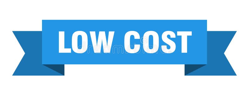 Low cost ribbon. stock vector. Illustration of sign - 191264248