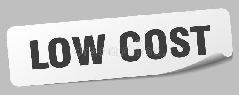 Low Cost Sticker. Low Cost Label Stock Vector - Illustration of label ...