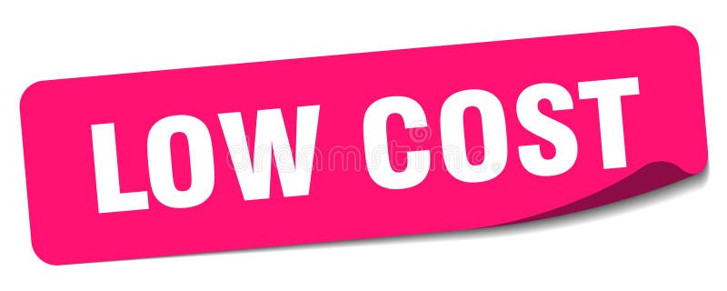 Low Cost Sticker. Low Cost Label Stock Vector - Illustration of ...