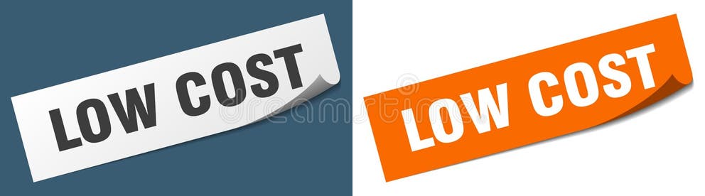 Low Cost Sticker. Low Cost Sign Set Stock Vector - Illustration of ...