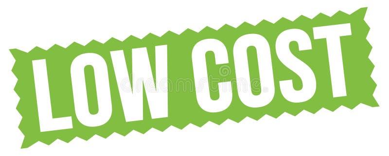 LOW COST Text Written on Green Stamp Sign Stock Illustration ...