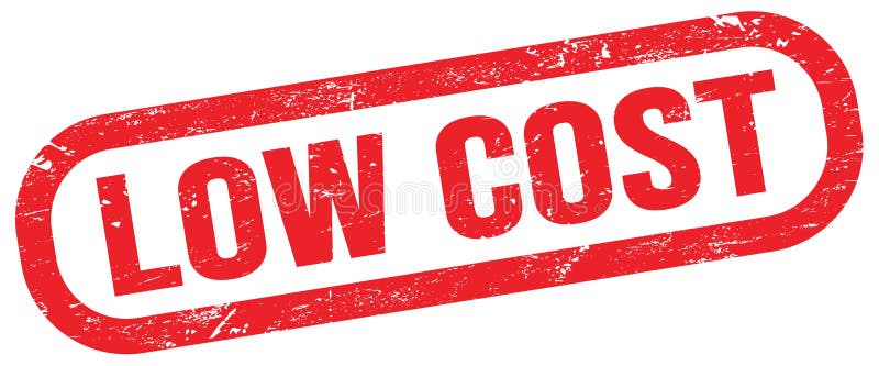 LOW COST, Text Written on Red Stamp Sign Stock Image - Image of cost ...