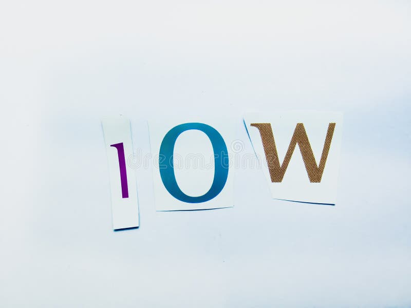 Low - Cutout Words Collage of Mixed Magazine Letters with White ...