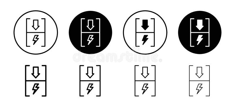 Low Electricity Consumption Icon Vector Set Collection for Web Stock ...