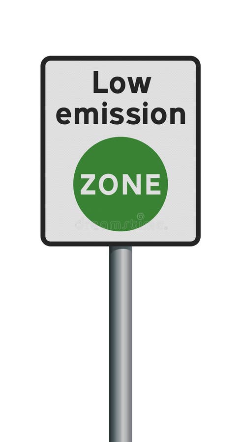 Low Emission Zone Road Sign Stock Vector - Illustration of signal ...