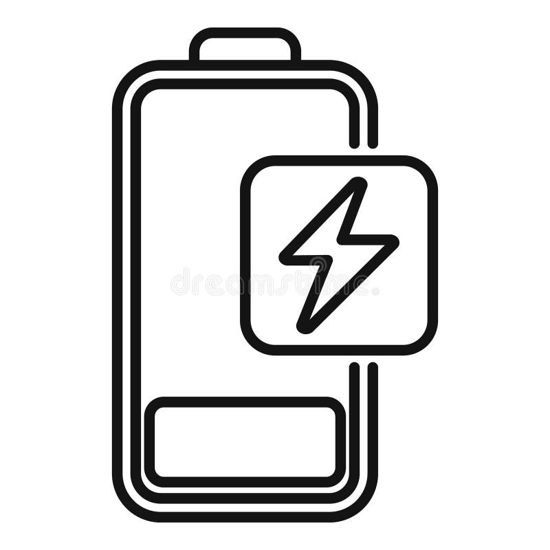 Low Energy Battery Flow Icon Outline Vector. Electric Power Stock ...