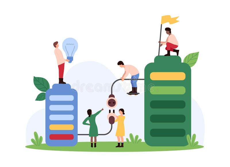 Low Energy, Charging Progress from Empty To Full Battery Indicator and ...