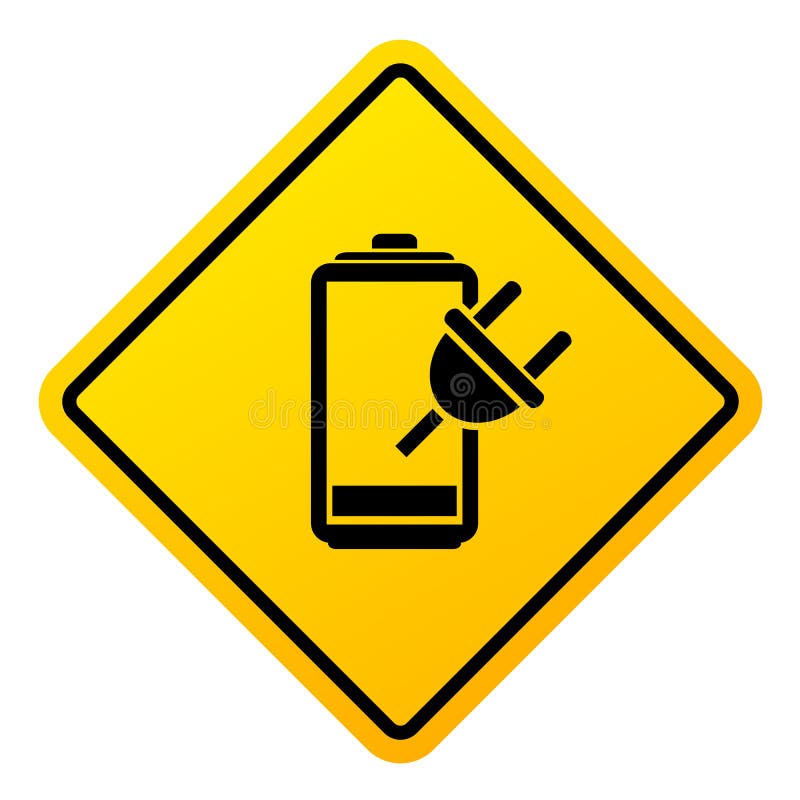 Low voltage warning icon stock vector. Illustration of caution - 144100385