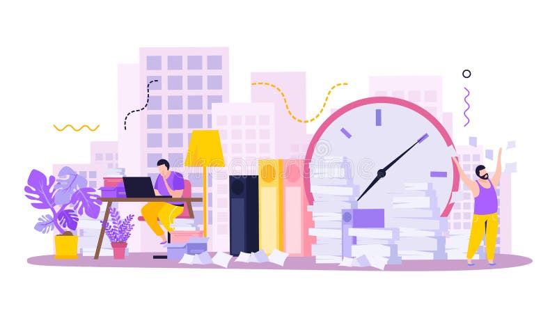 Low Energy People Composition Stock Vector - Illustration of lifestyle ...