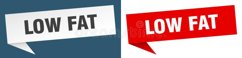 Low Fat Banner. Low Fat Speech Bubble Label Set Stock Vector ...