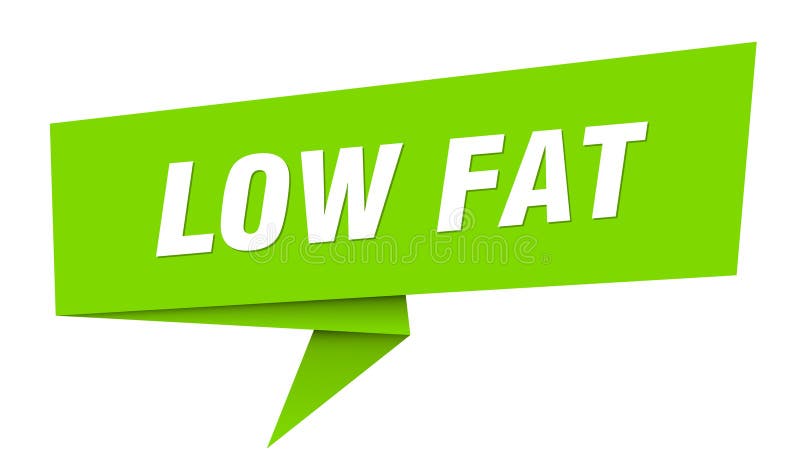 Low Fat Banner. Low Fat Speech Bubble, Label, Sticker, Sign Template ...