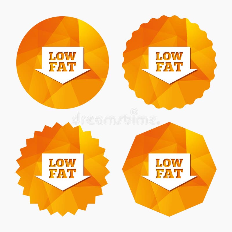 Low Fat Sign Icon. Salt, Sugar Food Symbol. Stock Vector - Illustration ...