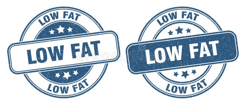 Low Fat Stamp. Low Fat Label. Round Grunge Sign Stock Vector ...