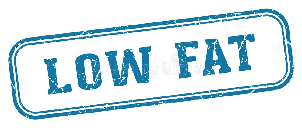 Low Fat Stamp. Low Fat Rectangular Stamp on White Background Stock ...