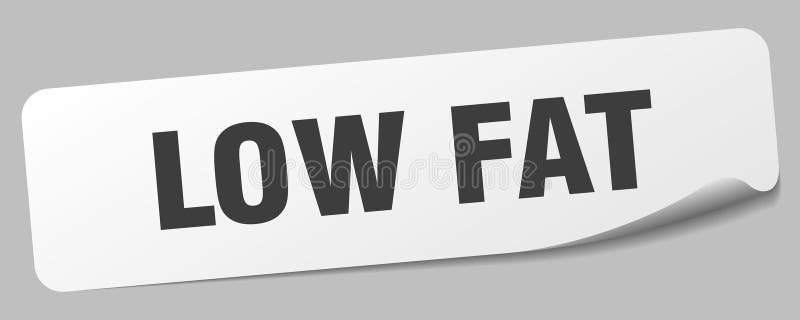 Low Fat Sticker. Low Fat Label Stock Vector - Illustration of ...