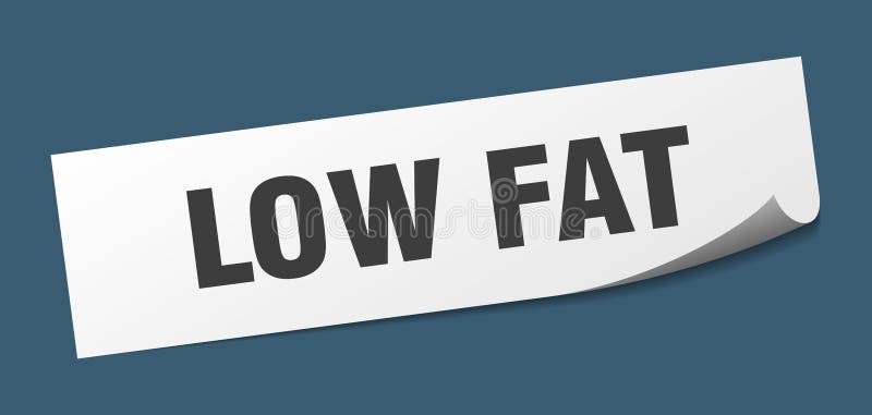 Low fat sticker. stock vector. Illustration of insignia - 153878332