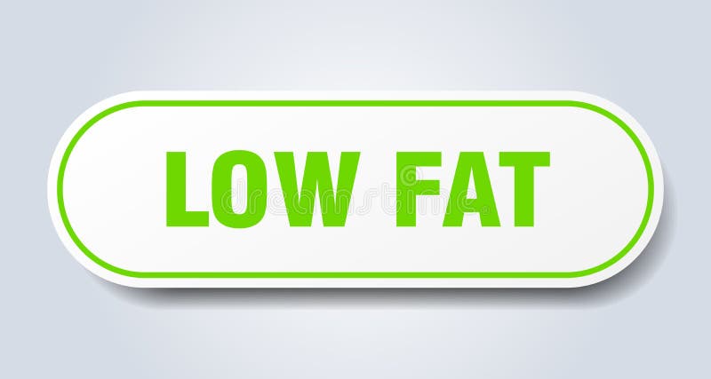 Low fat sticker. stock vector. Illustration of isolated - 158776415