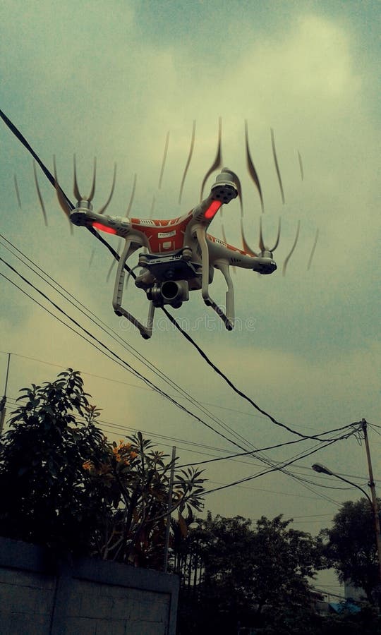 Low flying drones stock illustration. Illustration of control - 273686290