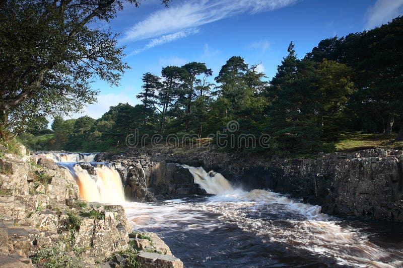 Low Force Waterfall County Durham Stock Image - Image of light ...