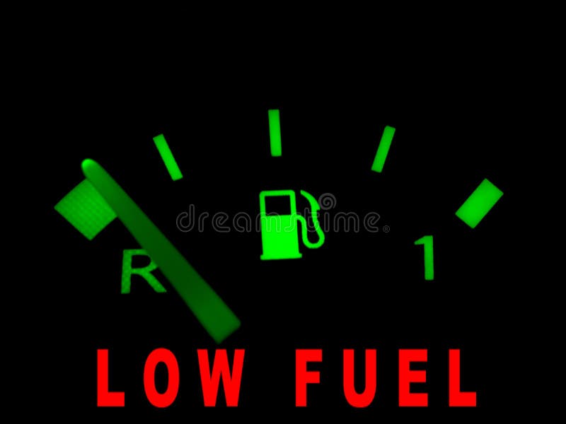 Low fuel alarm stock illustration. Illustration of meter - 6510912