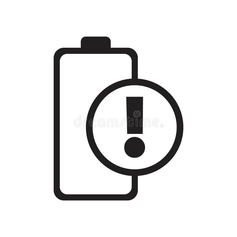 Low and Full Battery Charging Icon Template Black Color Editable. Low ...