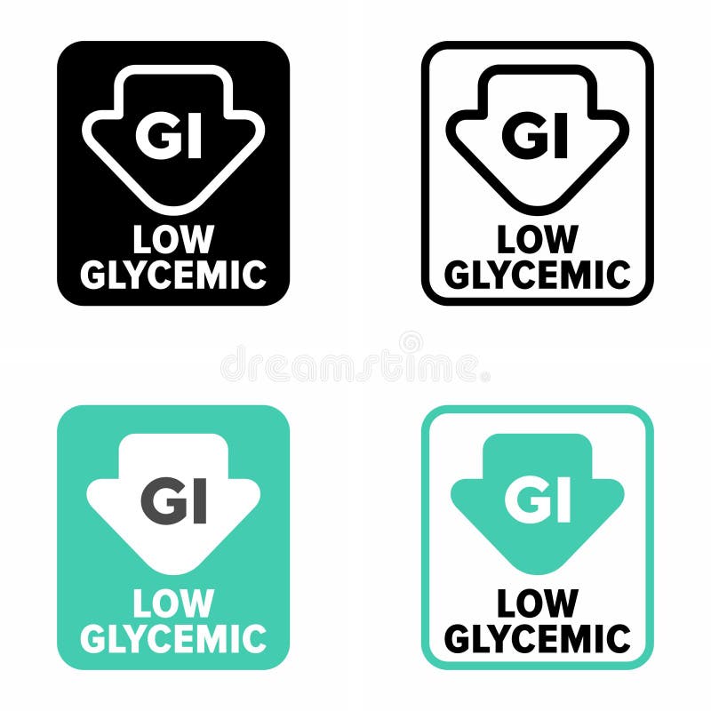 Low Glycemic Vector Information Sign Stock Vector - Illustration of ...