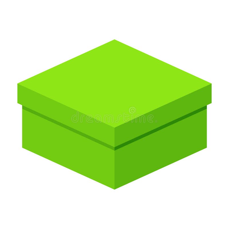 Low green gift box stock vector. Illustration of bright - 93028642