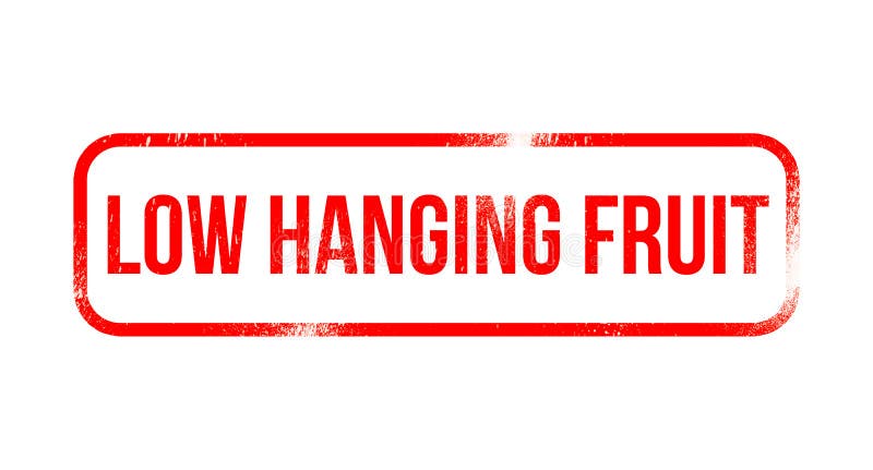 Low Hanging Fruit Sign. Low Hanging Fruit Round Ribbon Sticker Stock ...
