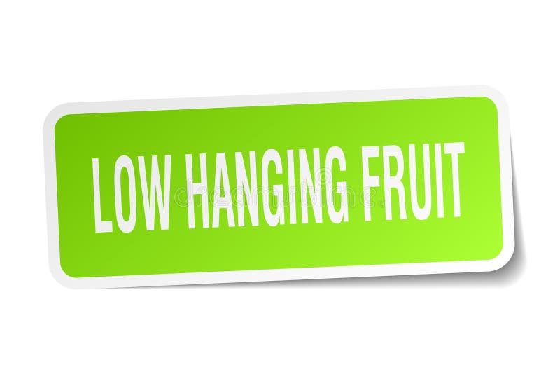 Low hanging fruit sticker stock vector. Illustration of banner - 120385560