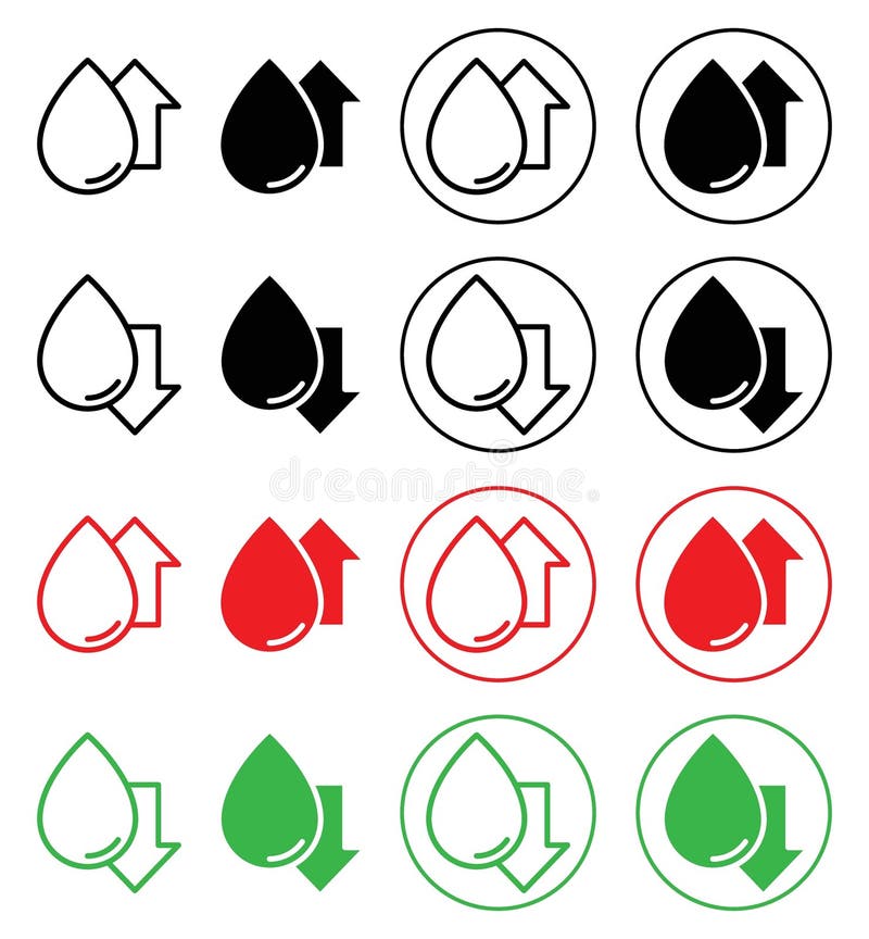 Low and High Cholesterol Icon Outline Flat Icon Stock Vector ...
