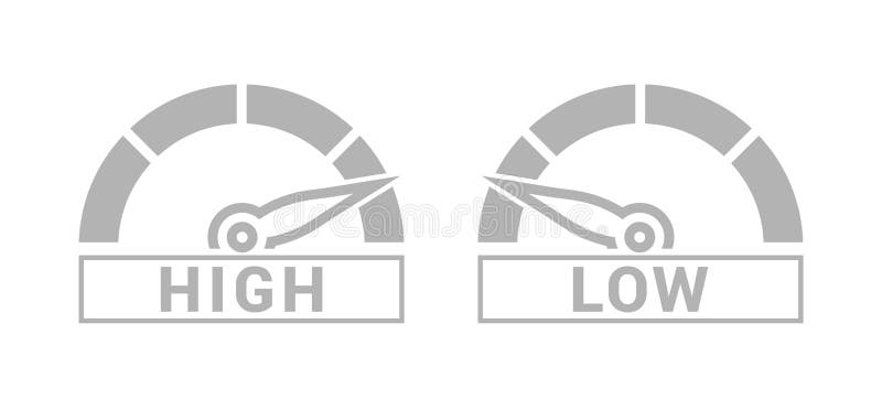 Low and High Gauge Scale Measure Speedometer Icon Isolated Vector Stock ... Low and High Gauge Scale Measure Speedometer Icon Isolated Vector Stock ...