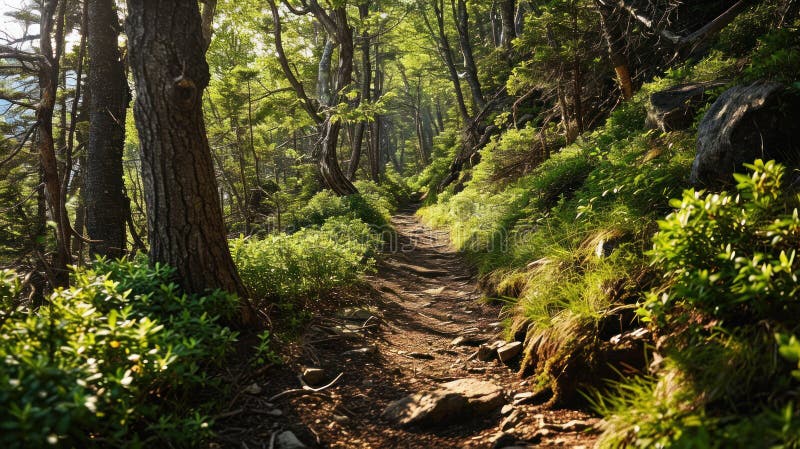 Low-impact Hiking Trail in a National Park - AI Generated Stock ...