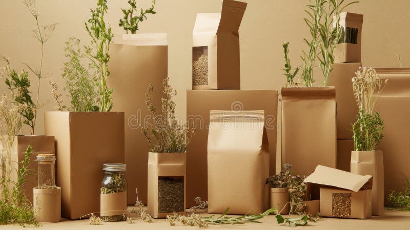Low-impact Packaging Made from Eco-friendly Materials Stock ...