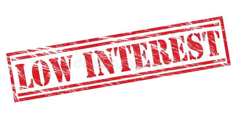 Low Interest Red Stamp on White Background Stock Illustration ...