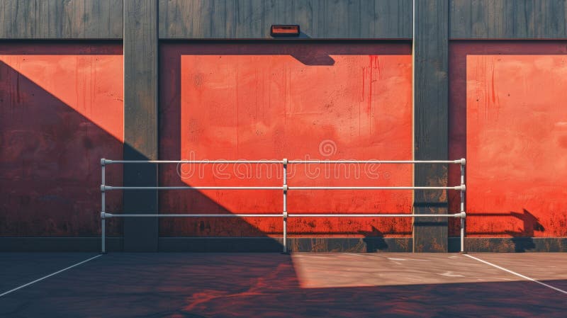 Dramatic Boxing Ring Under Spotlight Stock Photo - Image of empty ...