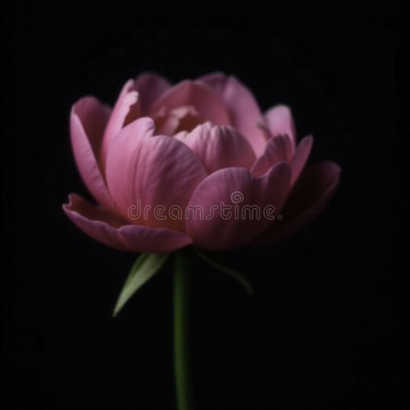 Low Key Exposure of Pink Peony in Dark Environment, Subtle, Low Key ...