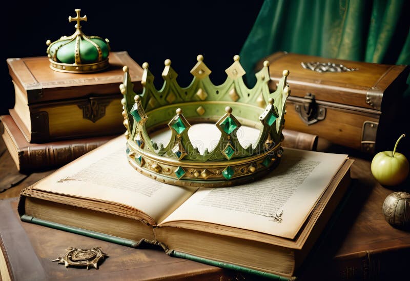 Low Key Image of Beautiful Queen or King Crown Stock Illustration ...