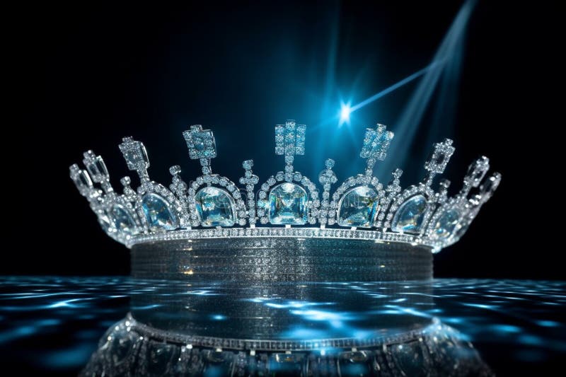Low Key Image of Beautiful Queen King Crown. 3d Rendering Stock ...