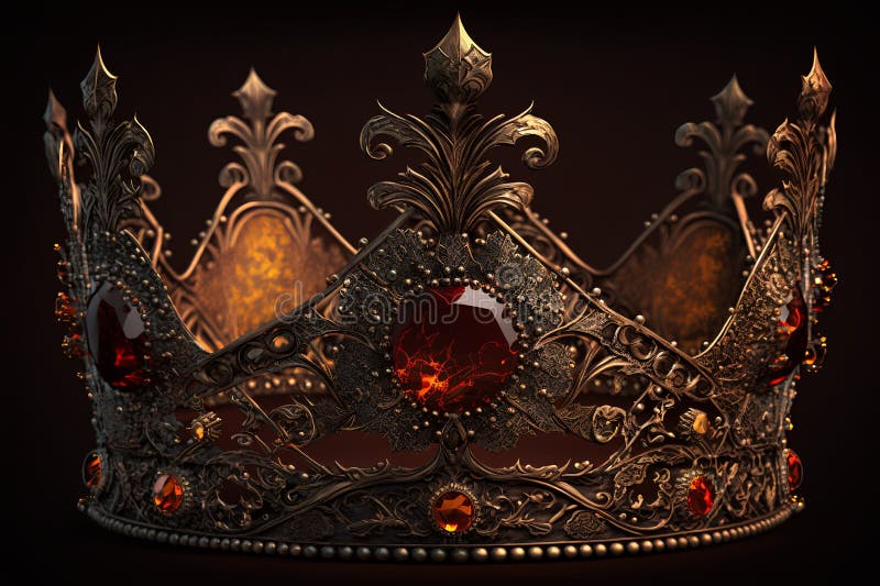 Low Key Image of Beautiful Queen/king Crown. 3d Rendering Stock Image ...